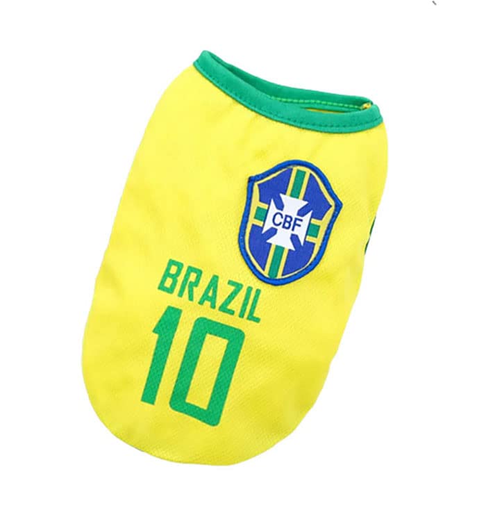 Dog World Cup T Shirt Pets- Soccer National Team Vest- Soft Breathable Puppy Sportswear Outfit for Dog Cat