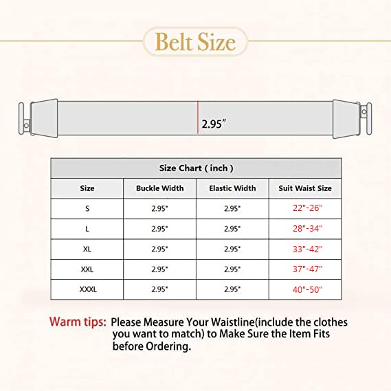 VOCHIC Wide Elastic Plus Size Dress Belt for Women Waist Belts Stretch Waistband