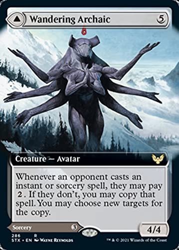 Magic: the Gathering - Wandering Archaic // Explore The Vastlands (286) - Extended Art - Strixhaven: School of Mages