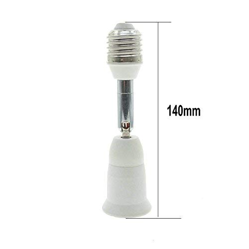 Aukora E26 E27 Light Bulb Socket Extender, Bendable Medium Base Light Socket Converter for Motion Sensor Light Bulb Standard LED Bulbs, Adjustable Vertical 180° Horizontal 360°(2 Pack)