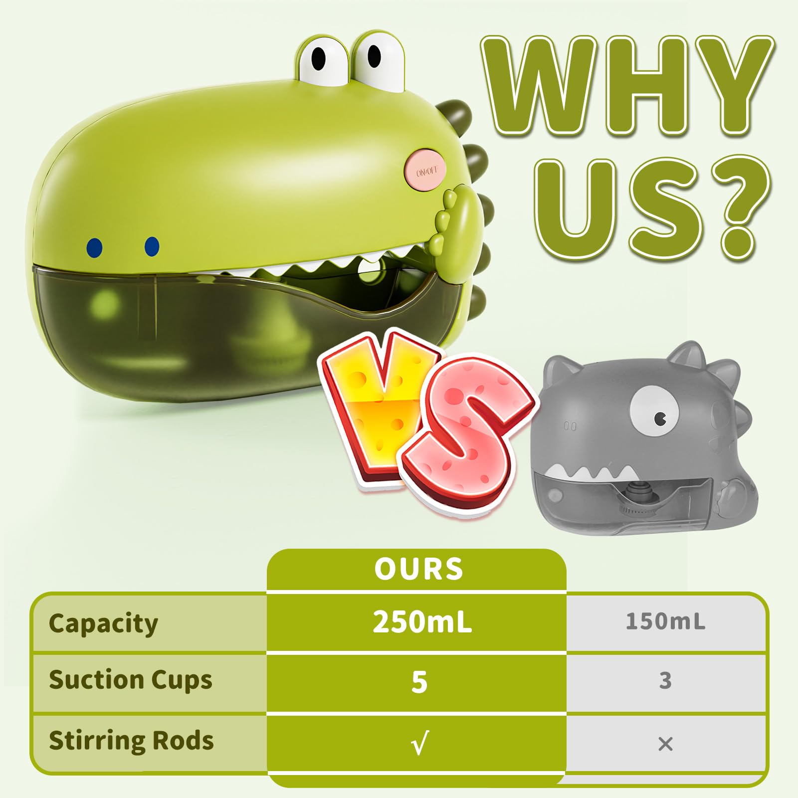 Lehoo Castle Baby Bath Toys, Automatic Bath Bubble Machine, Dinosaur Bathtub Bubble Maker with 12 Songs, Bath Toys for Kids Ages 1-3, Gift for Boys Girls