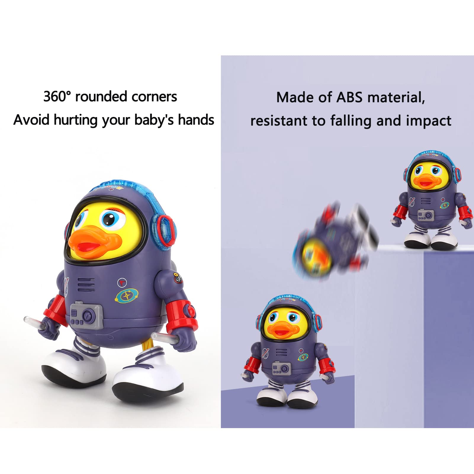 GFORI Baby Duck Toy Musical Interactive Duck Toy with Lights and Sounds, Space Elements Designed, Cute Dancing Space Duck Toy Playset, for Toddlers and Gift for Kids