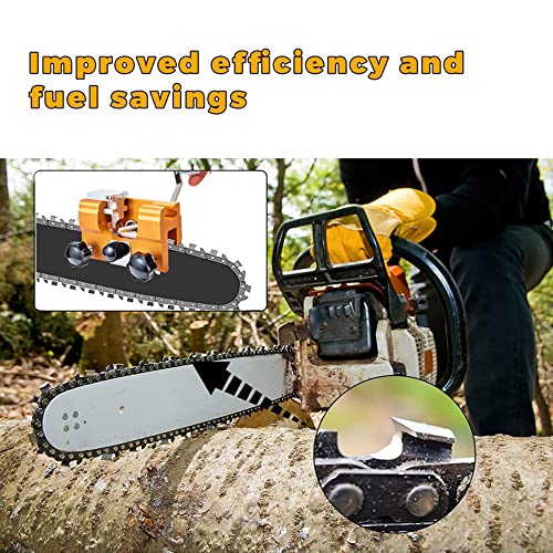 Chainsaw Sharpener, Portable Chain Saw Sharpening Tool Set, Sharpener File Table, Quick Sharpening, Suitable for All Kinds of Chain Saws and Electric Saws
