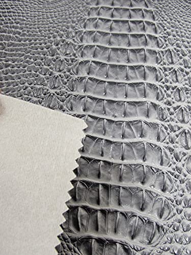 DuroLast™ Hydra Gator 3D Embossed Vinyl Fabric Sold by The Yard 2 Tone 3D Crocodile DIY Upholstery Accessories Apparel (Viper Green)