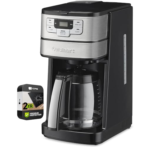 Cuisinart DGB-400SSFR Grind and Brew 12 Cup Coffeemaker Silver (Renewed) Bundle with 2 YR CPS Enhanced Protection Pack
