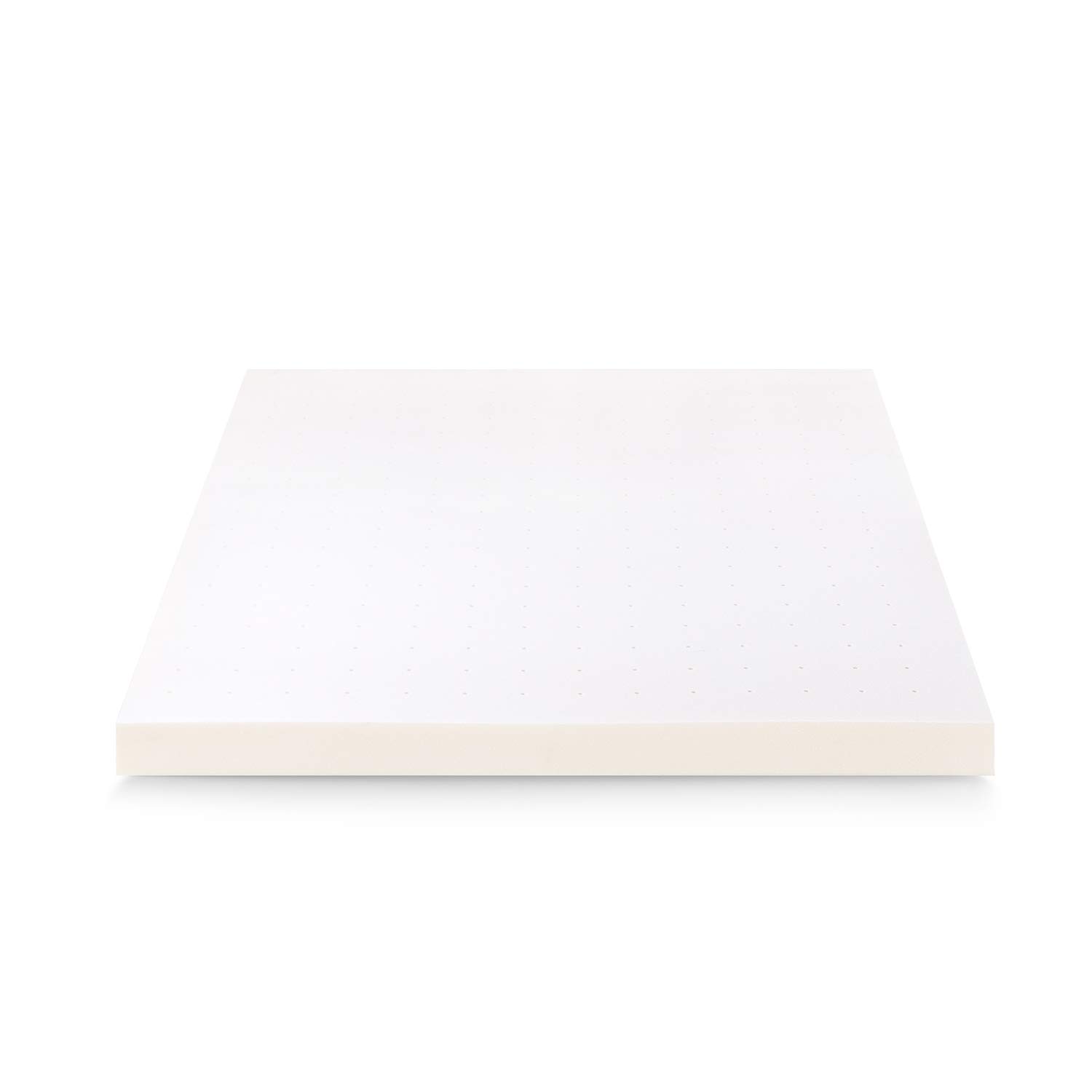 Best Price Mattress 2.5 Inch Ventilated Memory Foam Mattress Topper, CertiPUR-US Certified, Queen White
