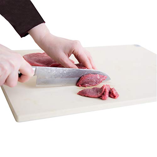 NoTrax 12" x 18" x 0.75" Sani-Tuff T45 Natural Rubber Cutting Board, Non-Skid Professional-Grade, Made in USA, T45S3012BF
