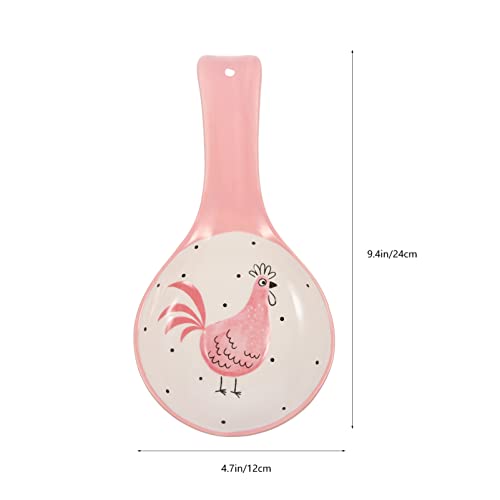 Cabilock ceramic spoon holder utensil holder counter spoon rest stove top rest teaspoon holder farmhouse spoon rests kitchen storage accessories spatula holder desktop milk spoon ceramics