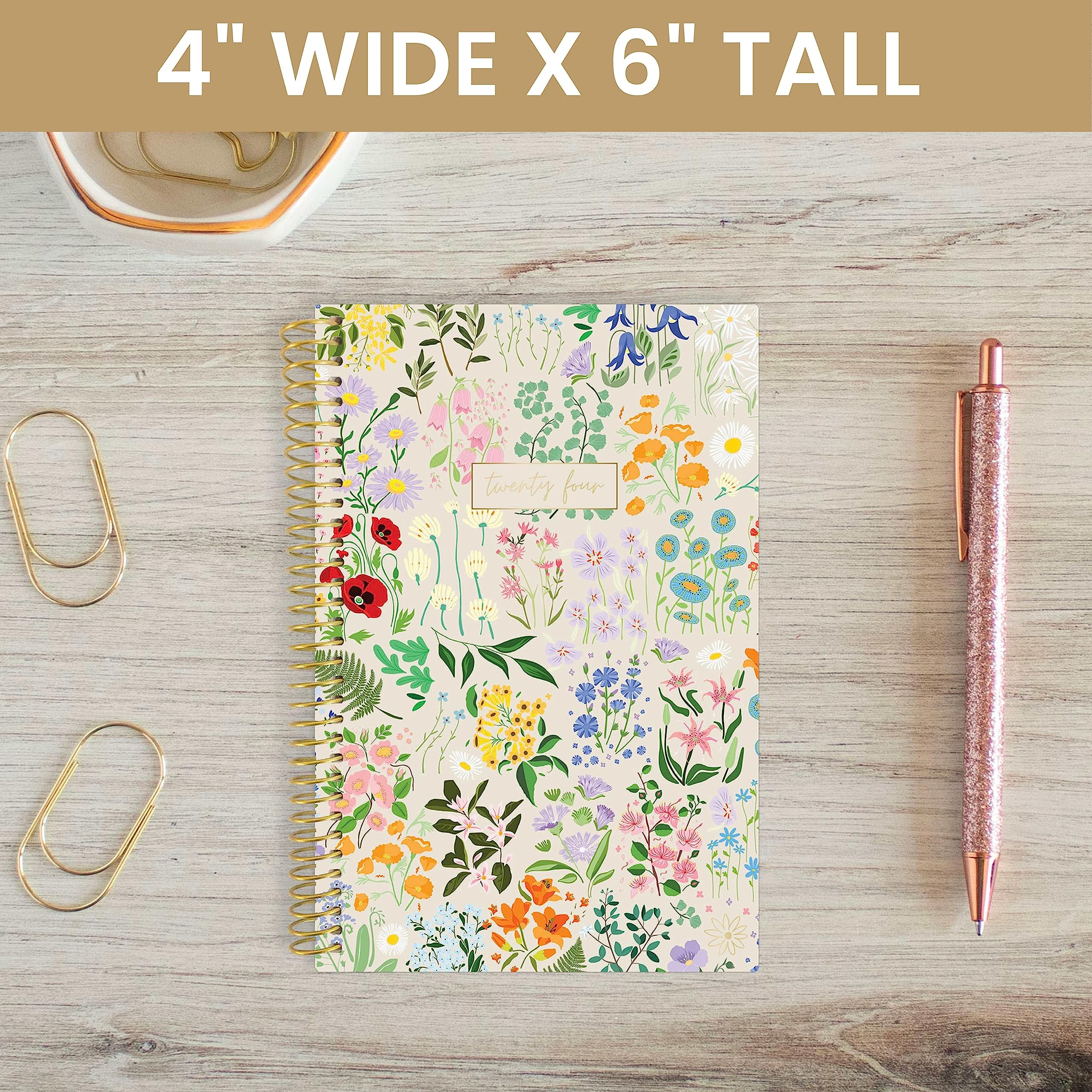 bloom daily planners 2024 Pocket Planner - 4β x 6β - (January 2024 - December 2024) - MINI Weekly/Monthly Agenda Organizer & Calendar Book - Garden Party