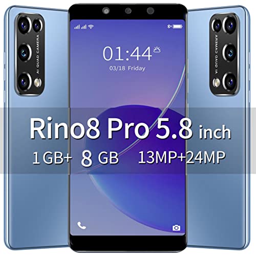 CAOY Unlocked Cell Phones, Android 10.0 5.8-inch Curved Screen Smartphone, 1GB + 8GB Support 2 SIM Card and 128G SD Card Best for Father Childrens Gift (Blue)