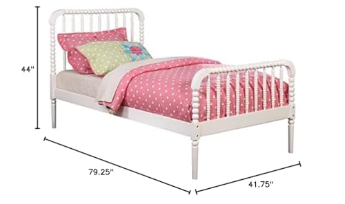 Rosebery Kids Traditional Solid Wood Twin Spindle Bed in White