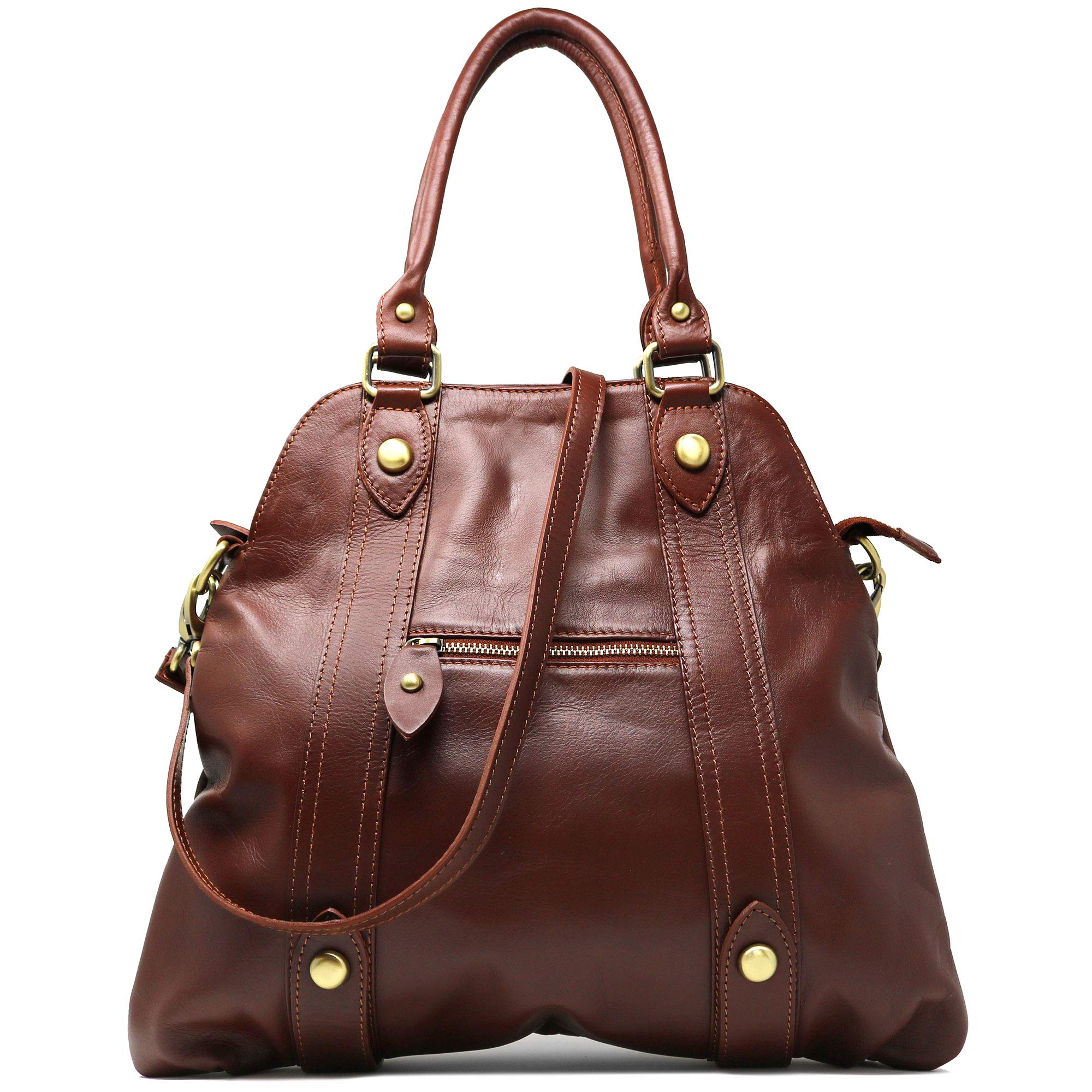 Floto Luggage Bolotana Handbag, Brown, Medium