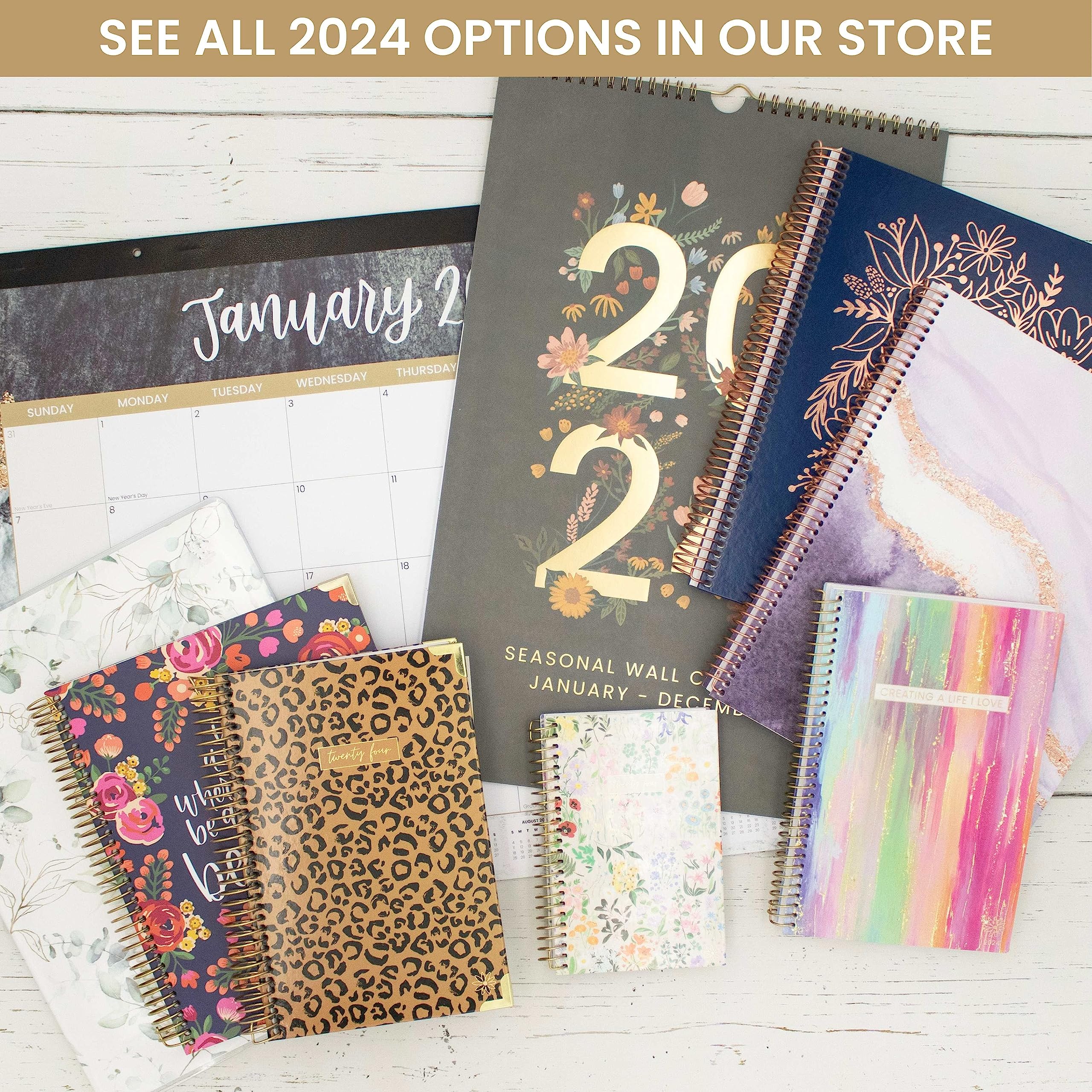 bloom daily planners 2024 (8.5" x 11") Calendar Year Day Planner (January 2024 - December 2024) - Weekly/Monthly Dated Agenda Organizer with Tabs - Be Kind
