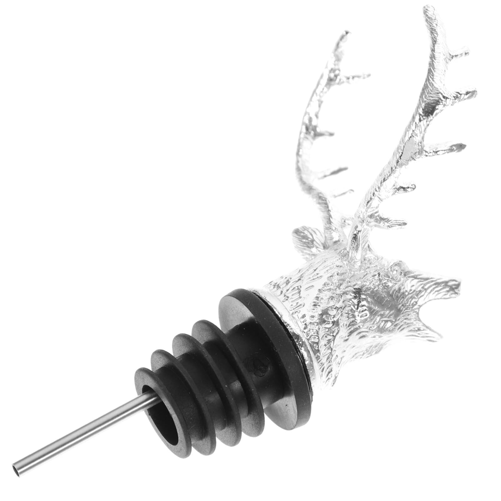 Cabilock Christmas Bottle Pourer Animal Wine Pourer Deer Head Wine Pourer Aerator Stag Bottle Pourers Stopper Liquor Pourers with Tapered Spout for Wine Oil Vinegar Liquid Wine Cork