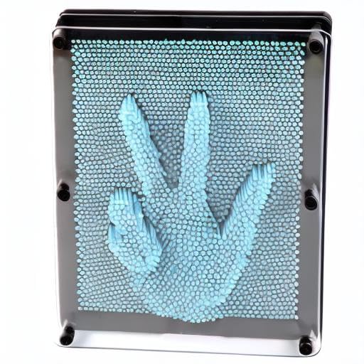 E-FirstFeeling 3D Pin Art Toy Extra Large 10" X 8" Pin Art Board Pin Impression Sculpture Toy for Kids Adults Hand Mold Board Toy - Light Blue