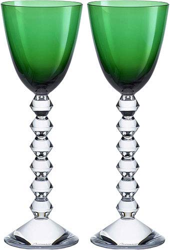 Baccarat Crystal Vega Rhine Wine Glass - Green - Set of 2