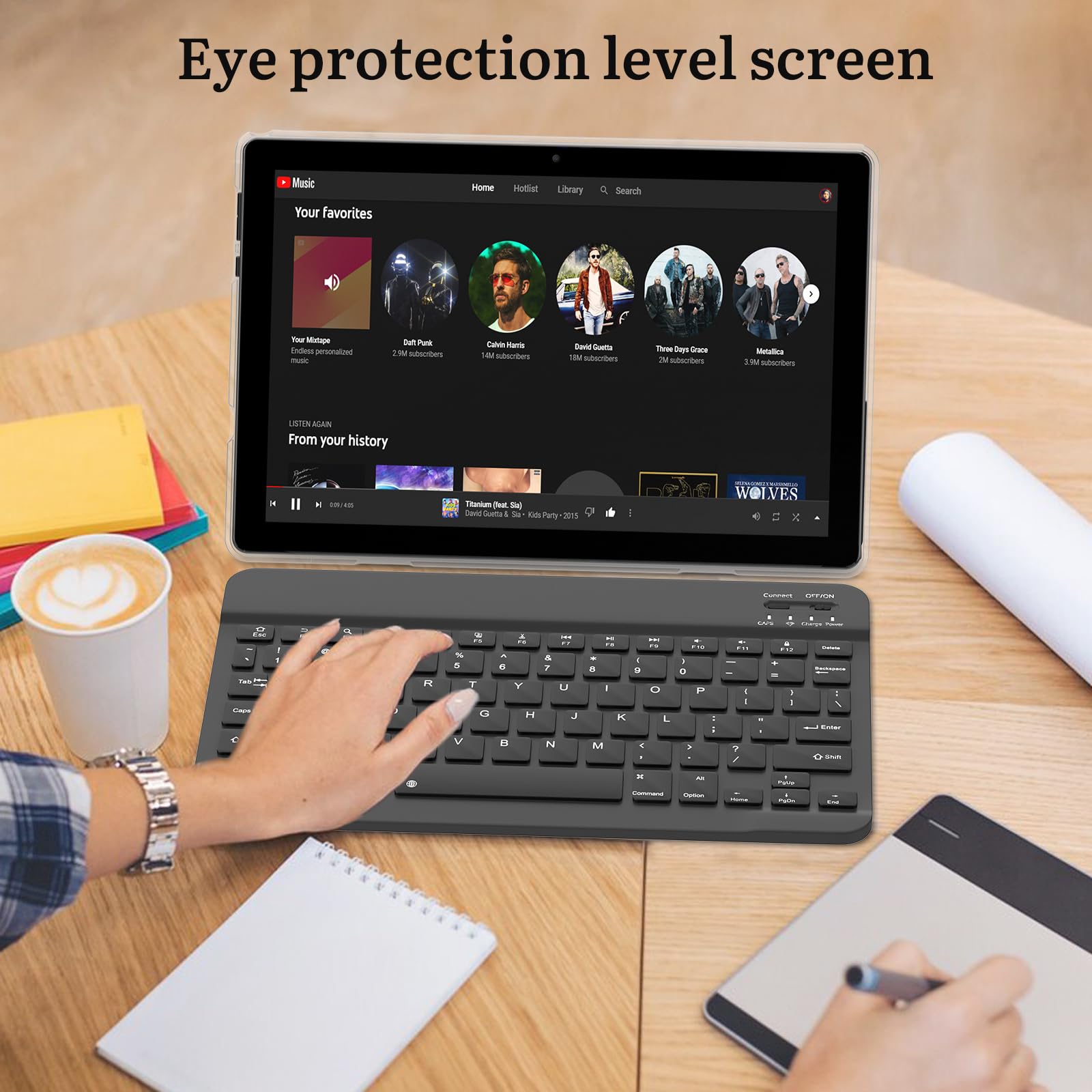 BYANDBY 10 inch Tablets,Android 11.0 Tablets with Case, 64GB ROM (512GB Expandable Storage) Quad Core Processor, IPS Touch Screen, 8MP Camera, WiFi, 6000mah Battery, (with Pen)