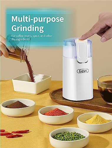 Electric Coffee Grinder Stainless Steel Blade Grinder for Coffee Espresso Latte Mochas, Noiseless Operation.GECGI140-U-1