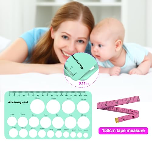 Silicone Nipples Ruler of Flange Size Measure for Nipple, Nipple Measurement Tool for Flanges Silicone and Soft in mm, Breast Pump Sizing Tool for Spectra, Medela, Momcozy, Lansinoh