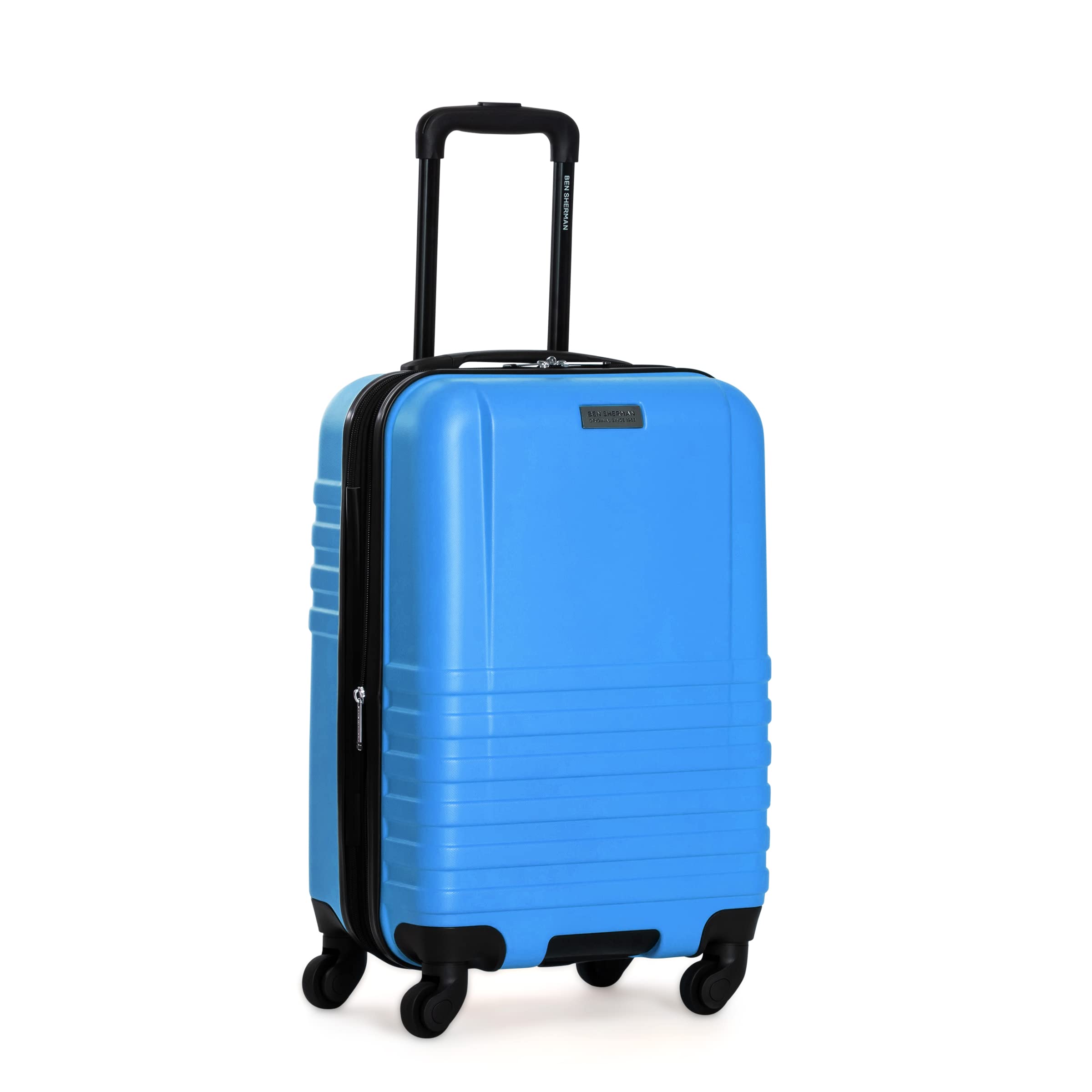 Ben Sherman Hereford Spinner Travel Upright Luggage, Brilliant Orange, 24-Inch Checked