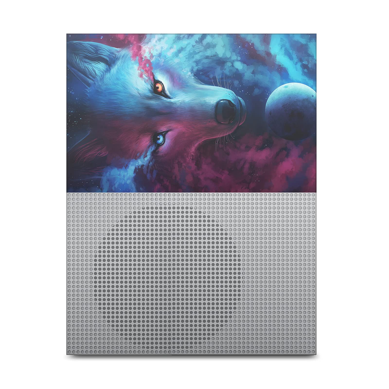 Head Case Designs Officially Licensed Jonas "JoJoesArt" Jödicke Wolf Galaxy Art Mix Vinyl Sticker Gaming Skin Decal Cover Compatible With Xbox One S Console and Controller Bundle