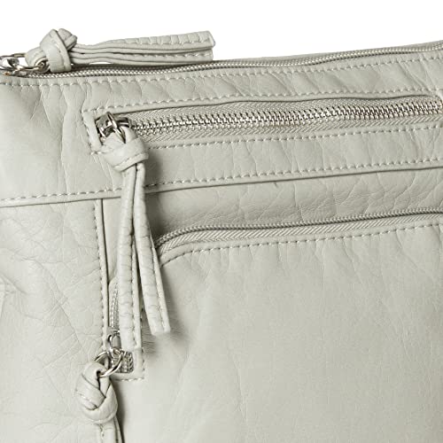 Bueno of California Grainy Faux Leather Crossbody, Dove Grey