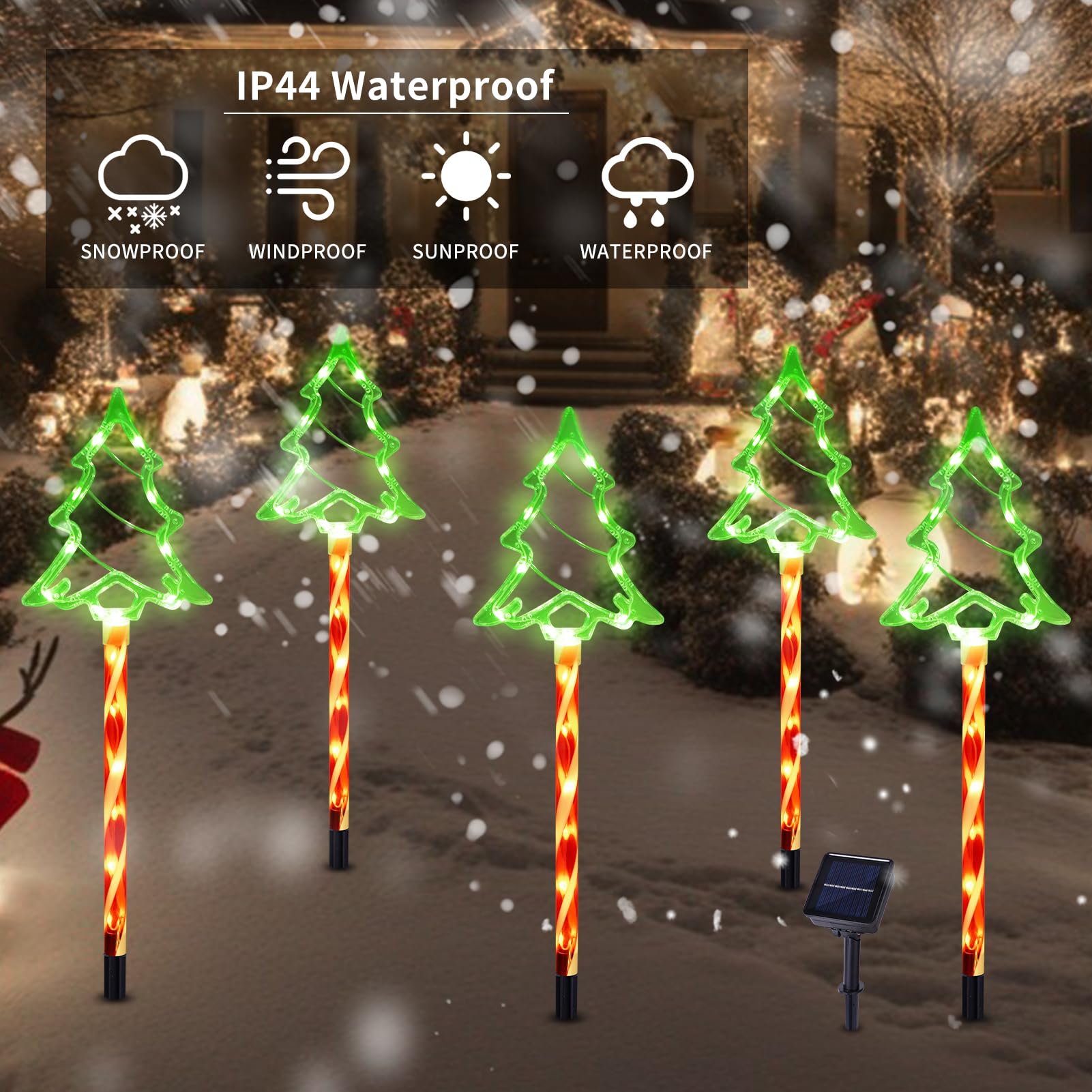 BRIGHTDECK Spring Solar Garden Lights, Solar Pat