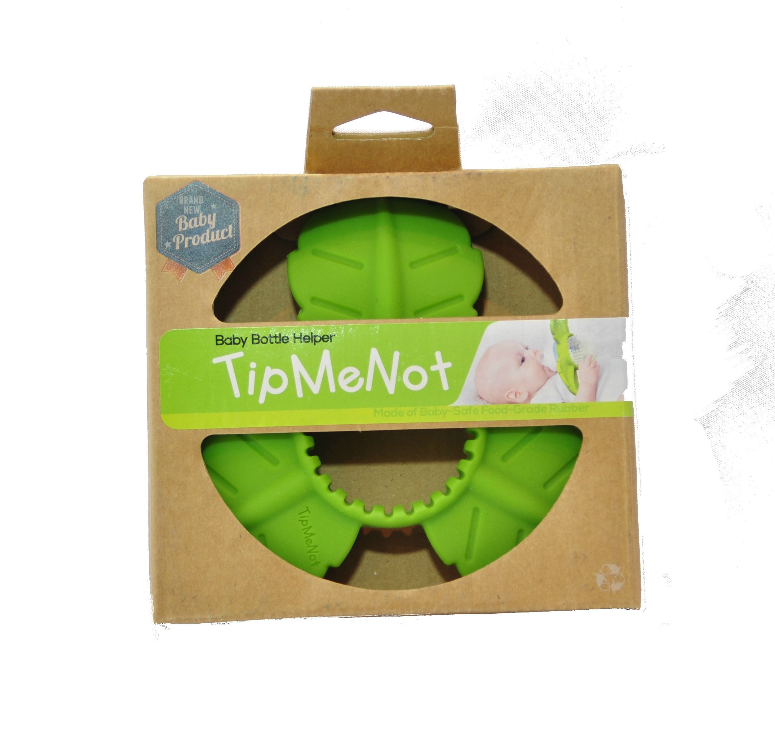 TipMeNot Baby Bottle Learning Tool, Great Teether, No Spilled Milk, No Bottle Propping, No Pacifier, Newborn Infant to Toddler, Tip Me Not Shower Gift