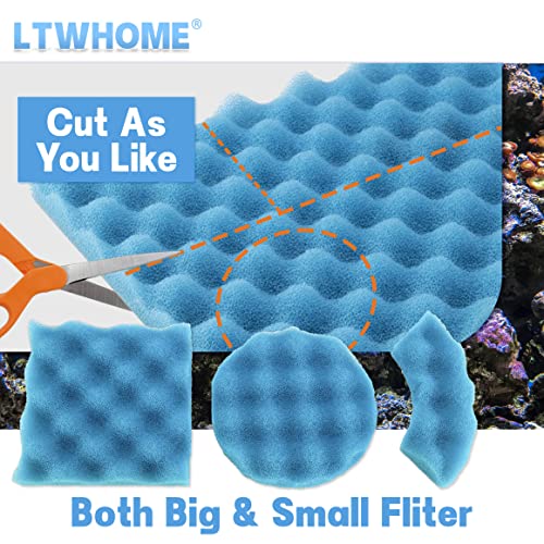 LTWHOME Fish Pond Foam Filter Sponge Set 17" X 11" Media (Pack of 3 Sets)
