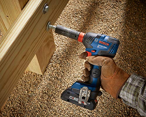 BOSCH GDX18V-1800CB15 18V EC Brushless Connected-Ready 1/4 In. and 1/2 In. Two-In-One Bit/Socket Impact Driver Kit with (1) CORE18V 4.0 Ah Compact Battery