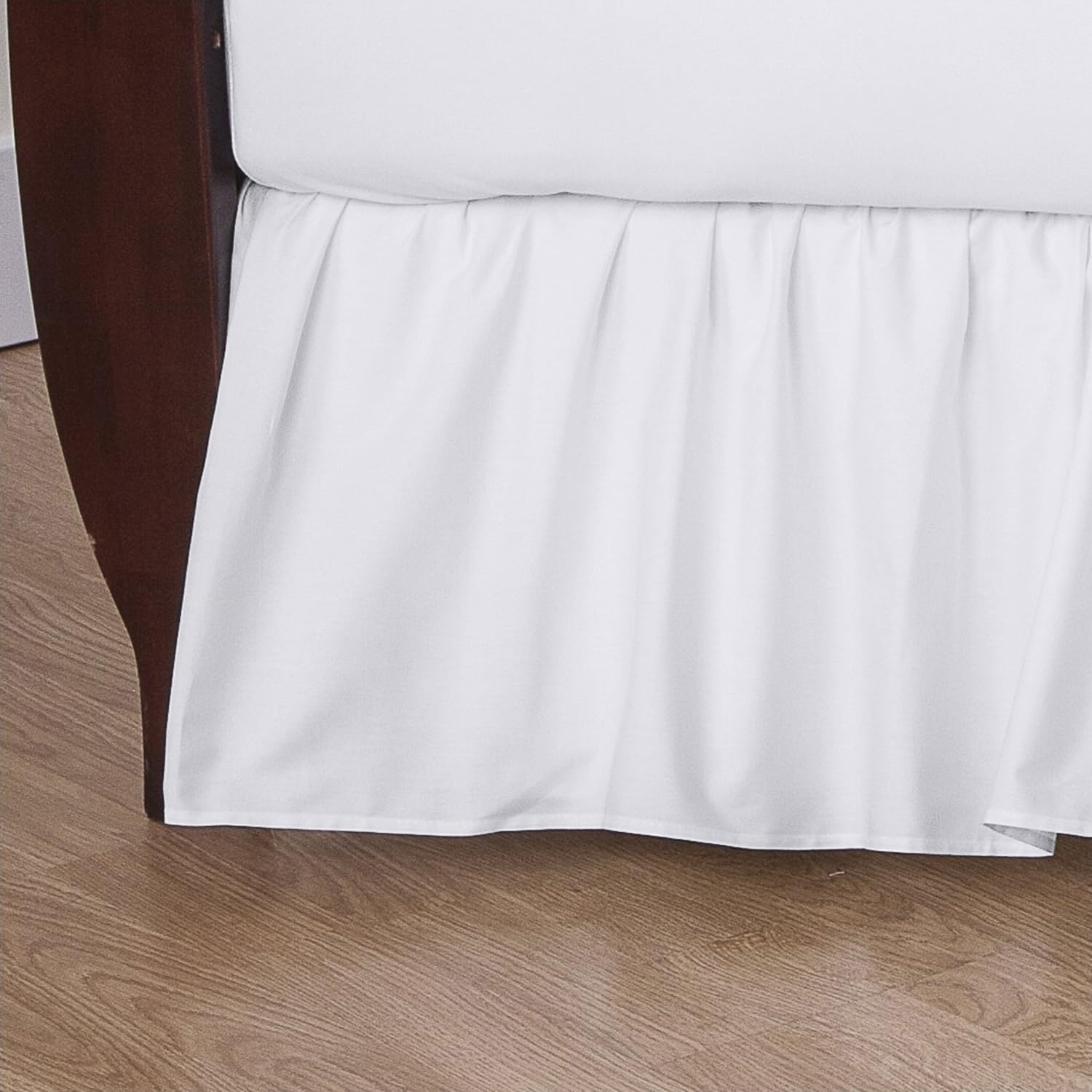 TL Care 100% Natural Cotton Percale Crib Bed Skirt, Pink, Soft Breathable, for Girls