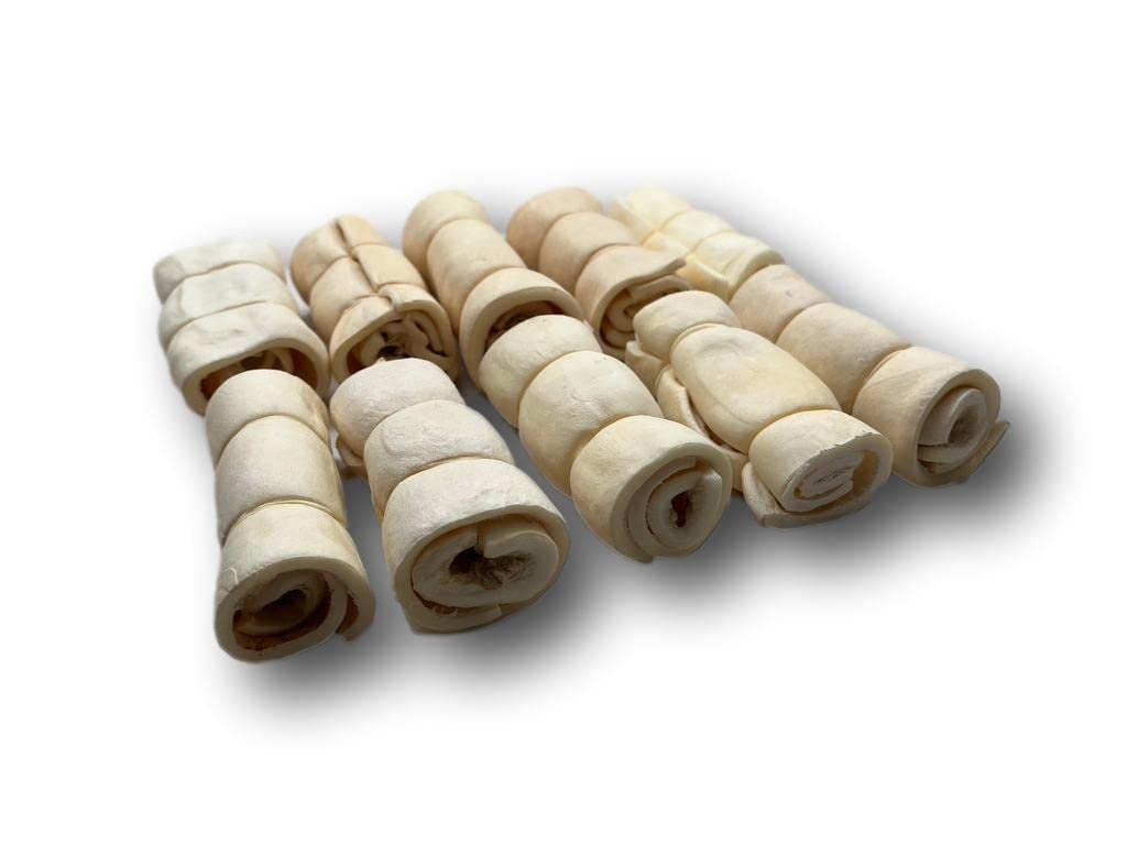 Top Dog Chews – 3” Mini Cheek Rolls, 10 Pack, Long Lasting Dog Bones for Aggressive Chewers, Rawhide Free Dog Treats