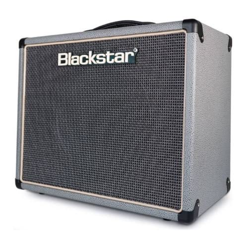 Blackstar Limited Edition HT-5R MKII 5W 1x12 Tube Combo Amp (Bronco Grey) Bundle with Closed-Back Studio Monitor Headphones and Black Woven Right Angle Instrument Cable (3 Items)