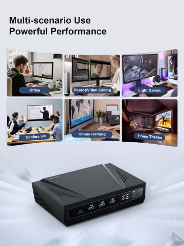 Baieyu Mini PC Windows 11 Pro, Core i9-11900H (Up to 4.90 GHz) 8 Core 16 Thread Mini Desktop PC, 32GB | 1TB, Fan Mini PC Supports 4K Triple Displays, Wi-Fi 5+BT4.2, USB3.0, USB2.0
