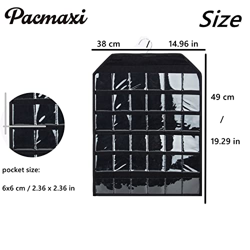 PACMAXI Wall Hanging Pin Organizer Display Storage Stand, Enamel Pin Display Holder,hold Up To 36 Pins (Black)