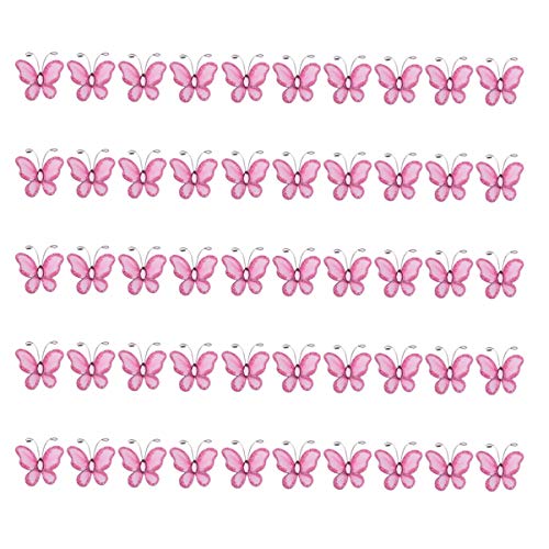 Veemoon Wall Decor Wall Wall Wall Wall Wall Fine Glitter mesh Wire Glitter, 50pcs 3D Craft Fabric Butterflies mesh Glitter with gem for Home and Wedding Party Decorations Decor
