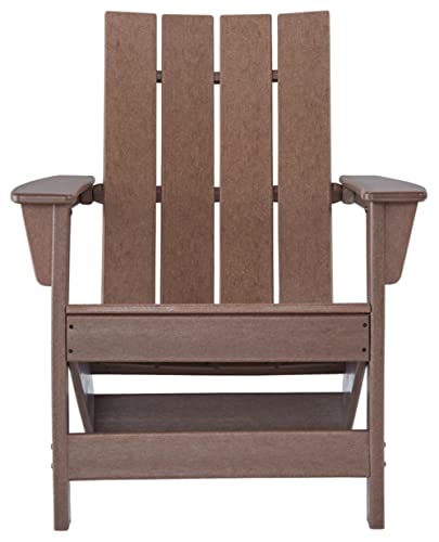 Signature Design by Ashley Outdoor Emmeline HDPE Patio Adirondack Chair, Brown