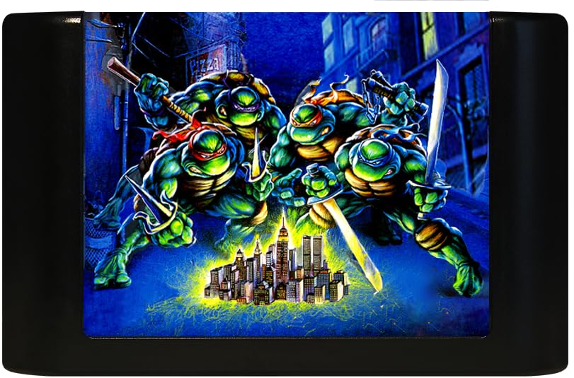 Teenage Mutant Ninja Turtles: The Hyperstone Heist β (Sega Genesis / MegaDrive) β Reproduction Video Game Cartridge with Box and Manual