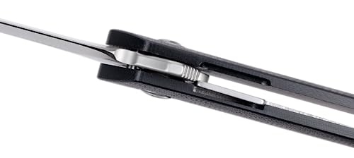 CRKT Cuatro Folding Carry Knife: Plain Edge Folder with Liner Lock - Everyday Carry Folded Knife with IKBS Ball Bearing Pivot System and G10 Handle 7090