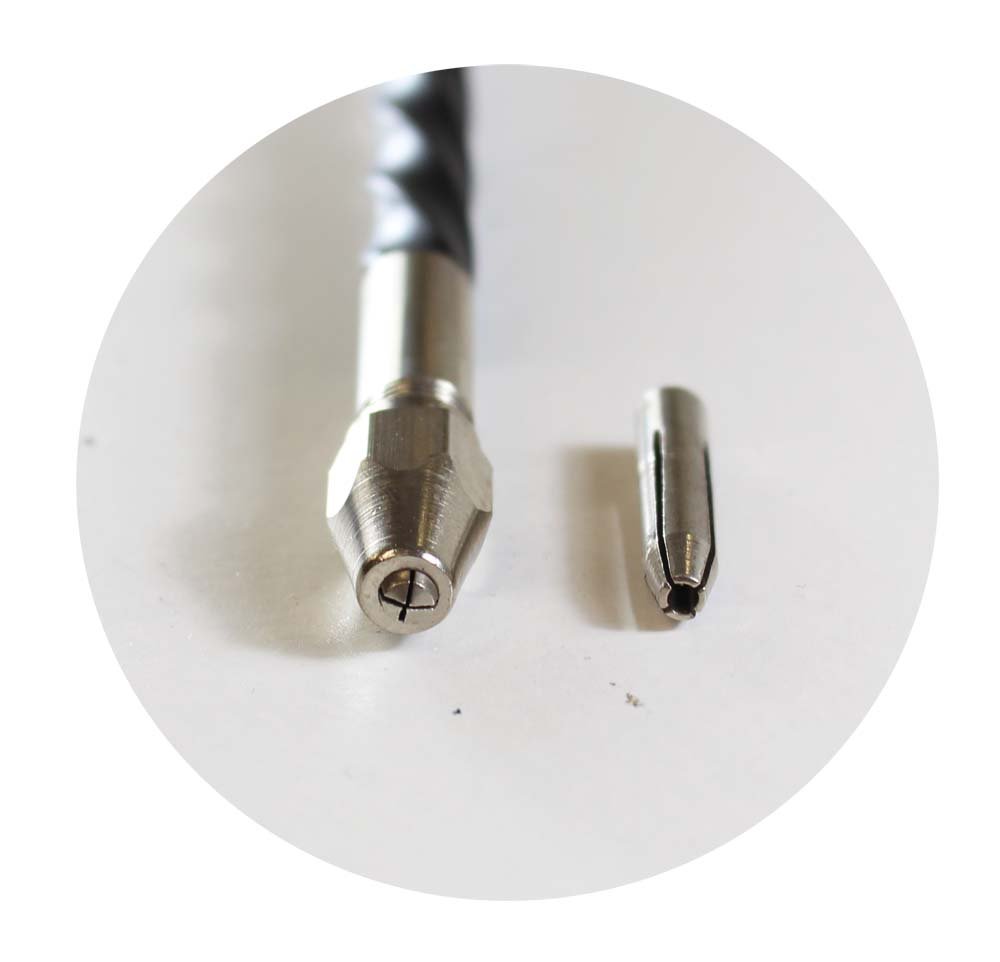 WEDGE 10.5" (26.7 cm) Wooden Handled Push Drill | Forged Steel Shaft | 1/8" (3.2 mm) Collet Capacity | Extra Collet Included | Timeless & Robust Design | Perfect for Craftsmen & DIY Projects