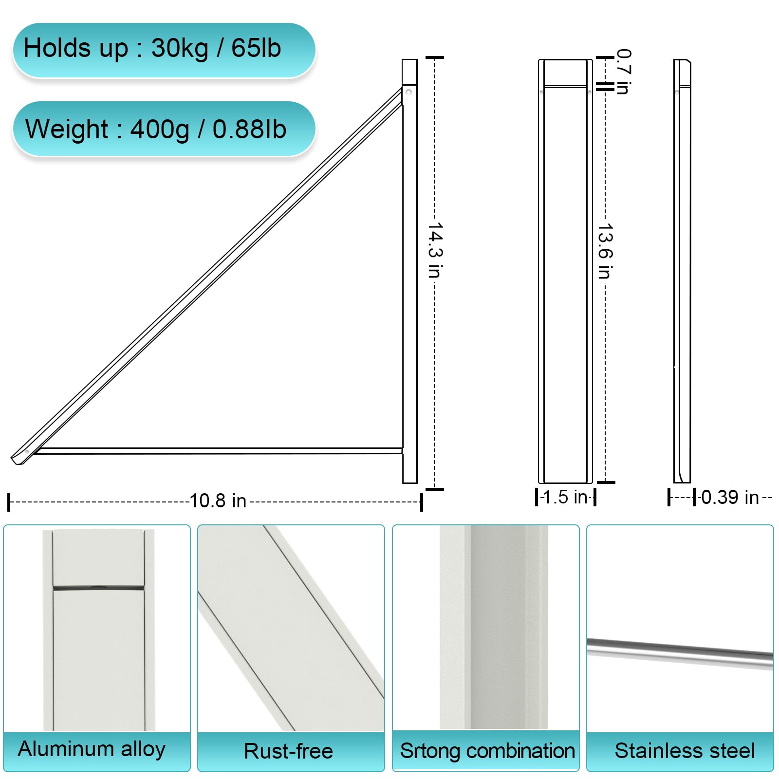 Ithywat Retractable Clothes Drying Rack,Space Saver Wall Mounted Folding Hanger for Laundry Room, Closet Storage Organization, Easy Installation Aluminium Dryer 1pcs