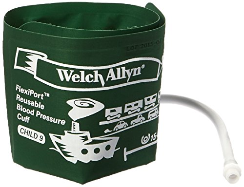 Welch Allyn REUSE-09-1SC FlexiPort Reuseable One Piece Cuffs, Child One-Tube Cuff, Size 9