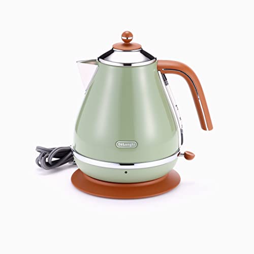 Delonghi Electric kettle (1.0L)「ICONA Vintage Collection」 KBOV1200J-GR (Olive green)【Japan Domestic genuine products】