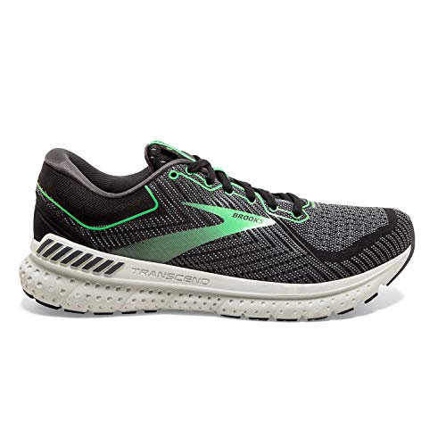 Brooks Womens Transcend 7 Running Shoe - Black/Ebony/Green - B - 6