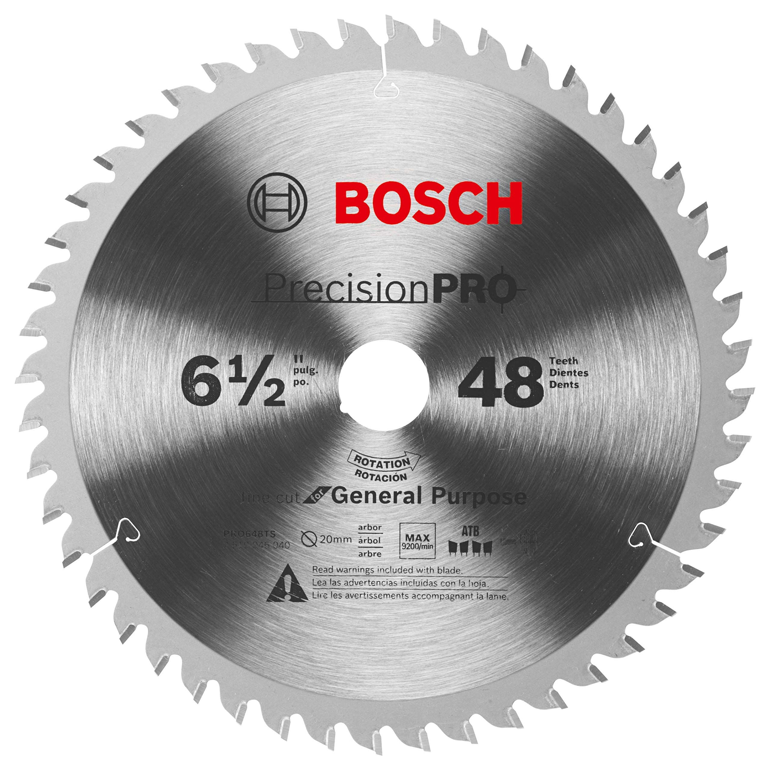 BOSCH PRO648TS 6-1/2 In. 48-Tooth Precision Pro Series Track Saw Blade,Silver