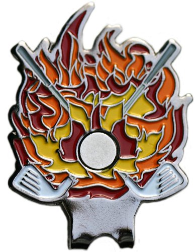 Bringin' The Heat Golf Ball Marker and Flames Hat Clip