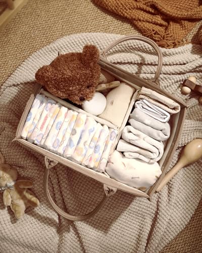 Blissful Diary Baby Diaper Caddy Organizer - Sage Green, Stylish, Portable, Organized, Practical