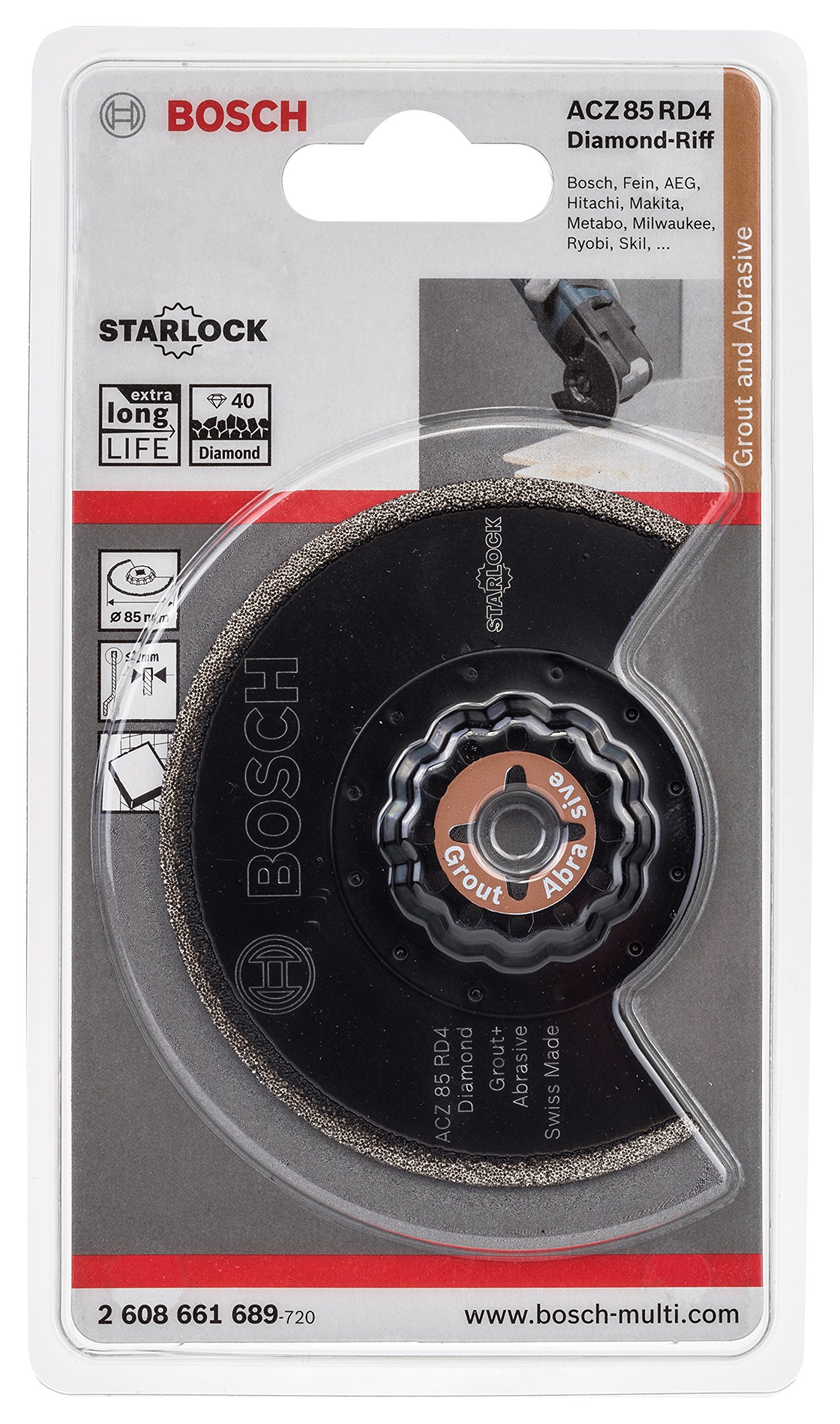 Bosch 2608661689 Diamond-RIFF segment Saw Blade "ACZ 85 RD4"
