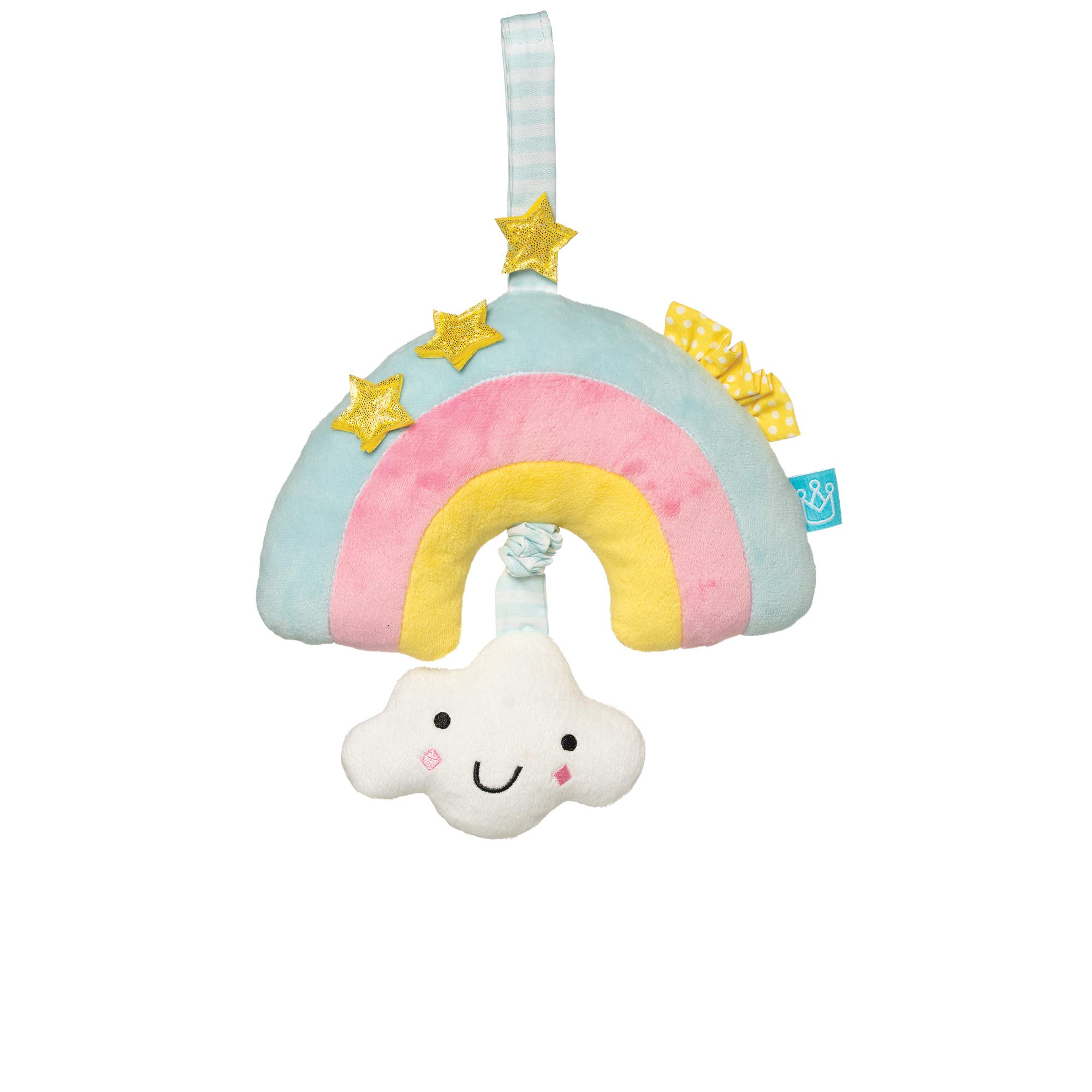 Manhattan Toy Cherry Blossom Days Ice Cream Cone Travel Toy with Rattle Ring, Cone Rattle and Textured BPA Free Teether