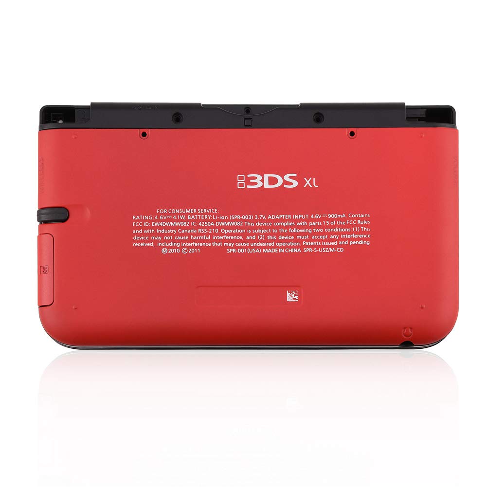 RANNYY case, Full Housing Case Cover Shell Repair Parts Complete Fix Replacement Kit for 3DS XL (red)